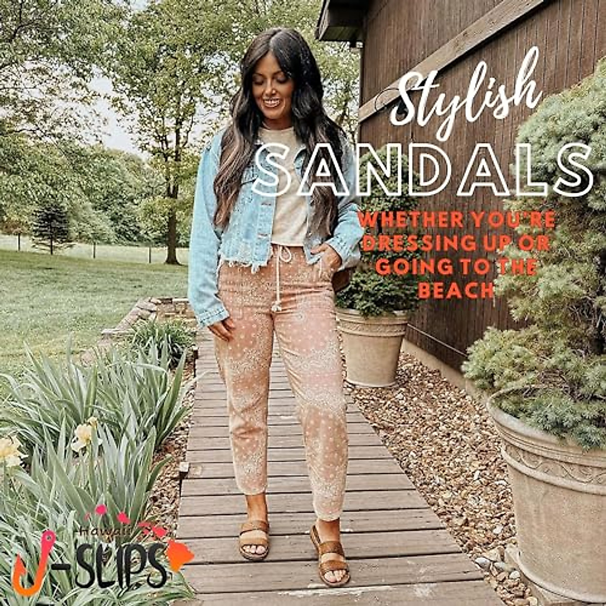 J-Slips Sandals for Women and Men - Comfortable Jesus Jandals for Beach, Summer, and Shower - Waterproof Hawaiian Slides in 12 Colors, Sandalias (Kona, W9)