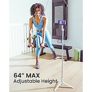 KraftGeek Magnetic Selfie Stick Tripod for iPhone, 64” Phone Tripod for Magsafe, Travel Tripod Stand with Remote for Cell Phone iPhone 16 Pro Max