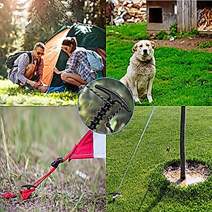 Tent Stakes 10 Pack Ground Anchors Tent Pegs,5.7in T Shape Spiral Ground Stakes,Camping Stakes for Tent Tarps Canopy Camping Hiking
