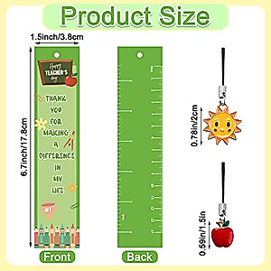 24 Set Teacher Bookmark Teacher Appreciation Gifts Thank You Paper Bookmark with Metal Pendant Teacher Page Markers Thank You Graduation Gifts Bookmark for Teacher Christmas Birthday Retirement