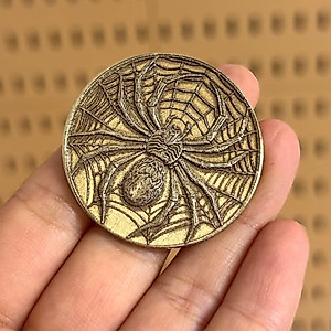 ComMarker 20 Pcs Brass Blank Challenge Coin,2.2mm Thickness Threaded Edged 40 mm Engraving Blanks Coins,Acrylic Protection Box for DIY Crafts Engraving Travel Commemorative Collection Supplies