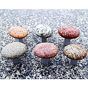 10 Pcs Kitchen Cabinet pull handles. Stone furniture. Sea Stone knobs and pulls.