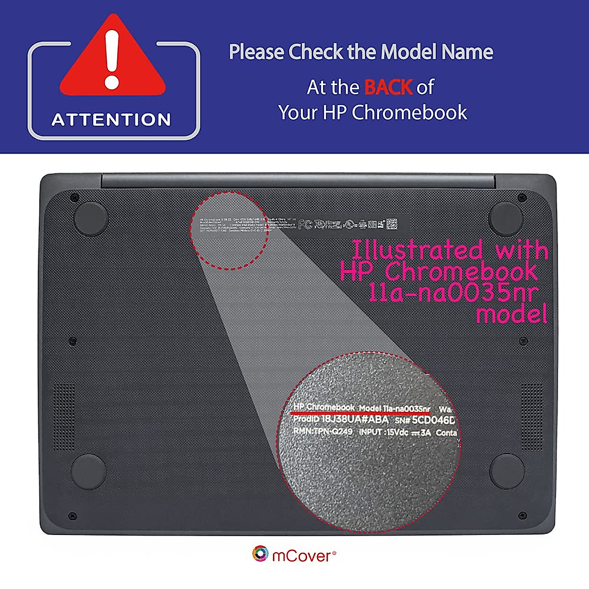 mCover Case Compatible for 2020~2022 11.6" HP Chromebook 11a-NAxxxx Series laptops ONLY (NOT Fitting Any Other HP Models) - Black