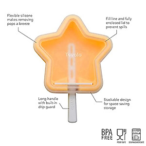Tovolo Stackable Star Pop Molds Set of Four for Making Mess-Free Frozen Treats