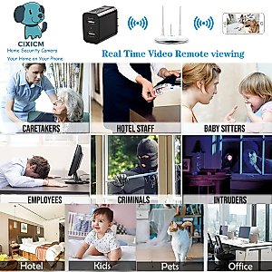 Spy Camera Hidden Camera - WiFi Hidden Camera Charger with Remote View- HD 1080P - Spy Cam - Nanny Cam Hidden Camera - Small Secret Camera - Premium Indoor Hidden Security Camera- Motion Detection