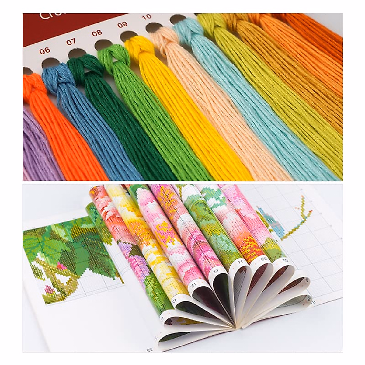 Stamped Cross Stitch Kits, Christmas Christmas Stocking, Printed Cross Patterns, Embroidery Crafts Needlepoint Kit, Beginners Starter Kits, DIY Handmade Gifts 11CT 3 Strands 16x20 inch