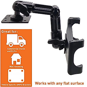 ChargerCity Universal ELD Drill Base Industrial Alloy Heavy Duty Metal Mount Holder for All Tablets and Smartphones Device Pro (All Generations)