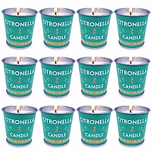 UNICY Pack Citronella Candles Outdoor Indoor, 8.0Oz Natural Soy Wax Off Candles for Caming Home Patio Summer Gift Clear Jar