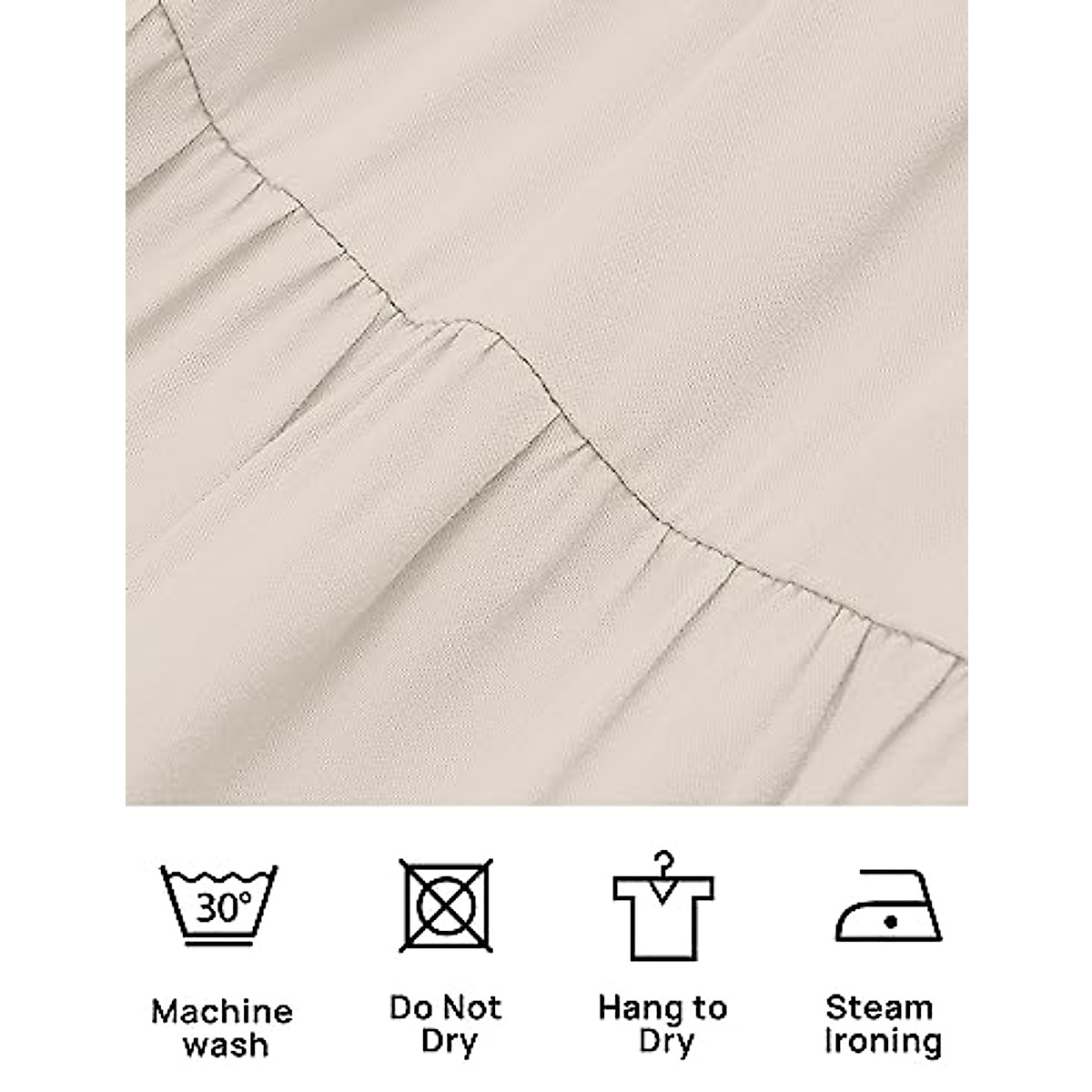 ZESICA Women's 2023 Bohemian Summer Floral Print One Shoulder Sleeveless Smocked Ruffle Tiered Beach Long Midi Dress,Beige,Large