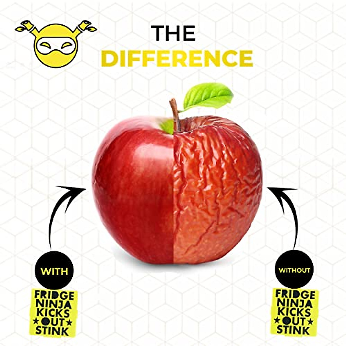 Fridge Ninja Compact Fridge Deodorizer (2 Pack) - More Effective Than Baking Soda - Compact Size Refrigerator Deodorizer Made of Activated Carbon