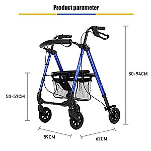 Forearm Rollator Walker - Stand Up Rolling Walker, Rollator Walker, Upright Rollator Walker, Stand Up Rollator Walker, Upright Walker, Upright Rollator Walker, Heavy Duty Upright ()Walker(Colour: Red)