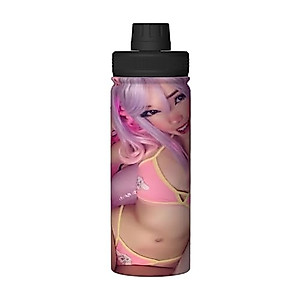 Eevikion Belle Artist Delphine Stainless Steel Insulated Tumbler Sports Water Bottle Hot and Cold Travel Cup 18oz