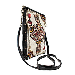 Mary Frances Queen of Wine Beaded Playing Card Crossbody Handbag, Multi