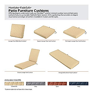 Classic Accessories Montlake FadeSafe Water-Resistant 54 x 18 x 3 Inch Outdoor Quilted Bench Cushion, Patio Furniture Swing Cushion, Chamomile