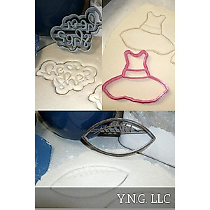 TOUCHDOWNS OR TUTUS GENDER REVEAL HE OR SHE BOY GIRL BABY SHOWER SET OF 3 COOKIE CUTTER USA PR1209