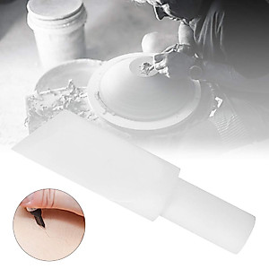 A sixx Oblique Ceramic Swivel Blade, Sturdy Exquisite Ceramic Filigree Swivel Knife Blade, White for Leather Craft DIY Handwork Leather Carving