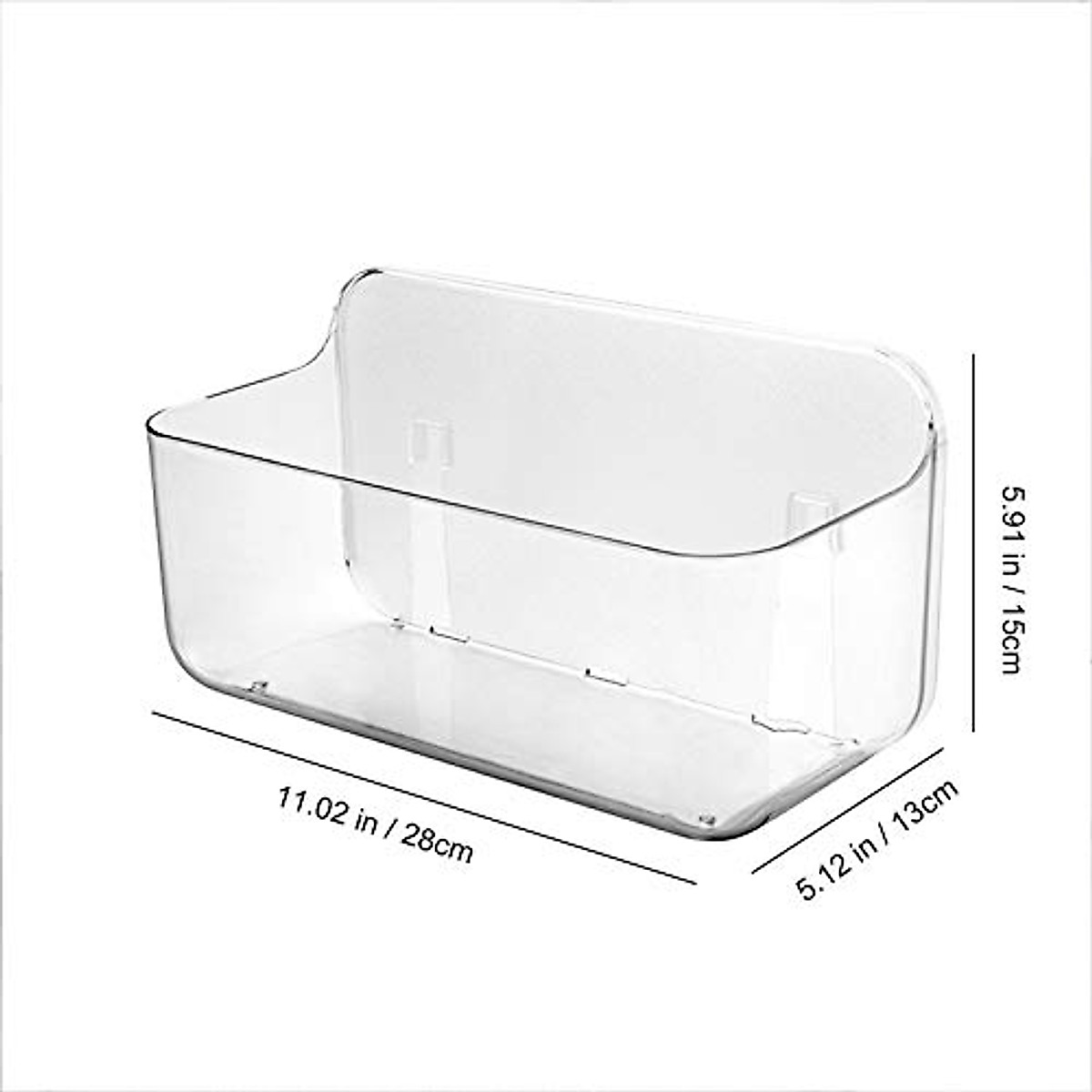 Ettori Shower Caddy Shower Organizer Wall Mounted Adhesive Shower Storage for Kitchen and Bathroom- Transparent Plastic