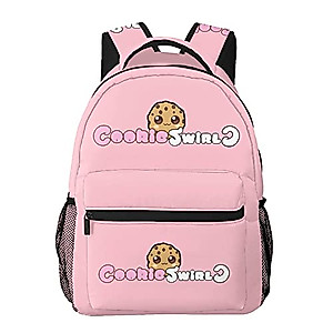 Pobecan Cookie Anime Swirl C Backpack Funny Laptop Back Pack Book Bag Hiking Outgoing Daypack For Women Mens