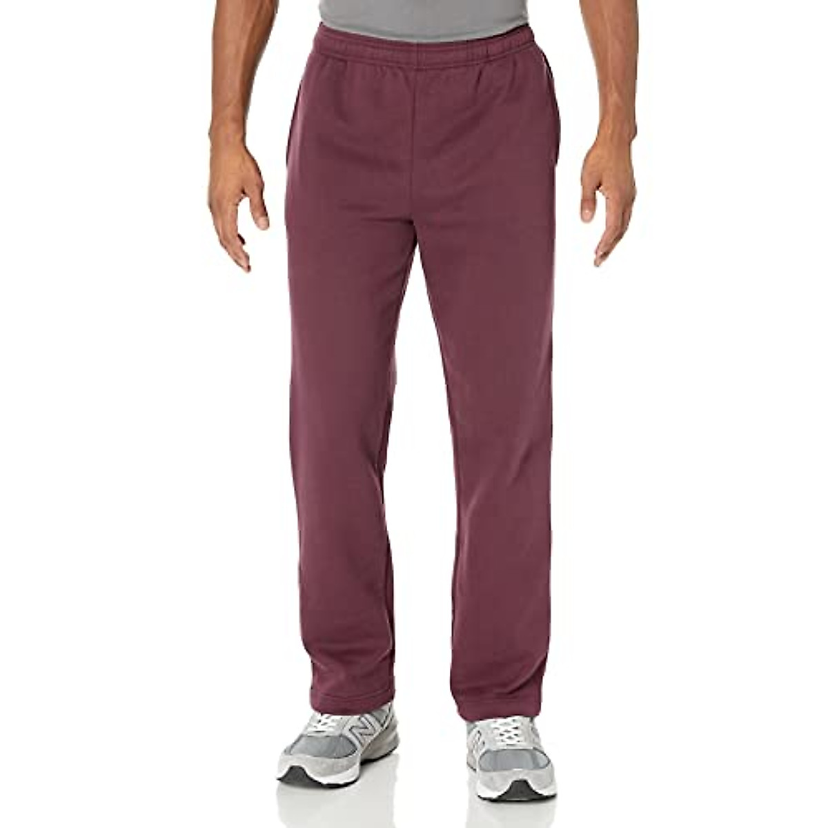 Amazon Essentials Men's Fleece Sweatpant (Available in Big & Tall), Burgundy, Large