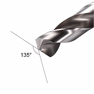 HSS M2 Metal Jobber Twist Drill Bits, Pack of 10 (1/4", 6.5mm)