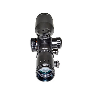 Eastvale 2.5-10X40 Compact Rifle Scope with Illuminated Red, Green, Blue Mil-Dot Reticle Including Quick Detach Picatinny Mount
