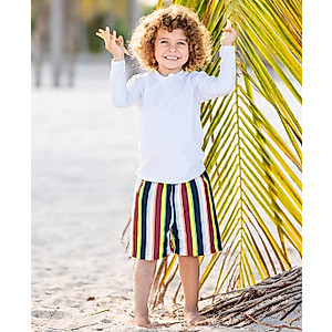 RUGGEDBUTTS® Baby/Toddler Boys White Long Sleeve Rash Guard - 18-24m