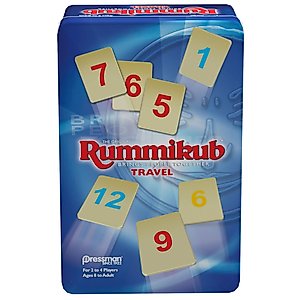 Rummikub in Travel Tin - The Original Rummy Tile Game by Pressman, Blue (B07GLGBW9X)
