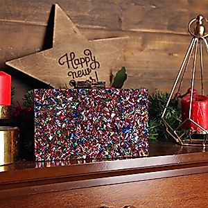 Acrylic Purses and Handbags for Women Multicolor Perspex Geometric Patterns Box Clutch Elegant Banquet Evening Crossbody Handbag (Multi-colored)