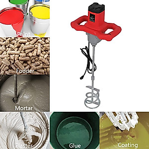 Electric Handheld Cement Mixer，2100W Portable Mortar Mixers with 6 Speed Adjustment Concrete Paint Mixer Drill 110V Mud Mixer