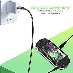 PSP Charger Bundle, 1 Pack Charger and 2 Pack Charging Cable Compatible with Sony PSP-110 PSP-1001 PSP 1000 / PSP Slim & Lite 2000 / PSP 3000 Replacement