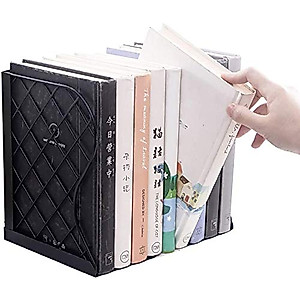 DengHU Bookeds,Adjustable Bookends Table Desktop Desk Expandable Adjustable Bookcase Bookend for Heavy Books Holder for Desk Book Stand Heavy Duty Bookend (White)