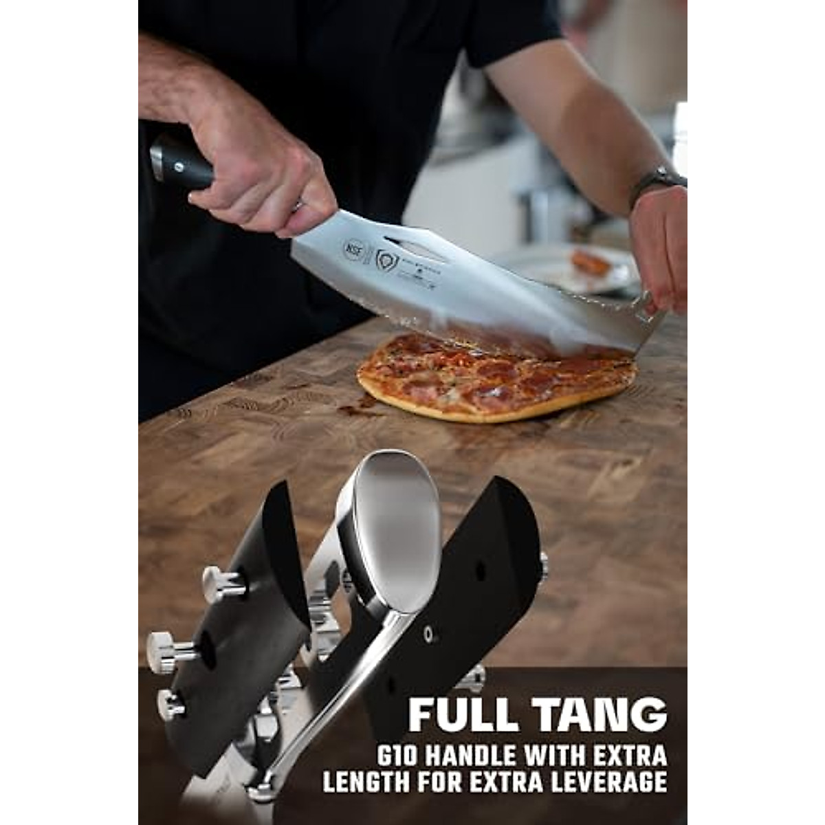 Dalstrong Rocking Cleaver Knife-12- Gladiator Series 'R'-Limited Edition- Collector Set -Razor Sharp-Black Handle-Giftable Meat, Vegetable Knife-w/Sheath-NSF Certified