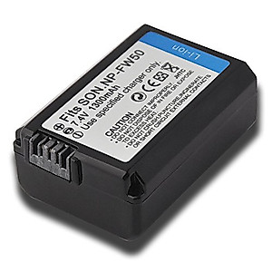 NP-FW50 SR 2-Pack Camera Battery for Sony A6000, A6500, A6300, A7, A7II, A7SII, A7S, A7S2, A7R, A7R2, A7RII, A55, A5100, RX10, RX10II, Replacement Li-ion Batteries, 1150mAh, 100% Compatible