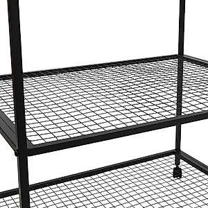 Outdoor Grill Dining Cart 3-Shelf Movable Dining Cart Adjustable Prep Cart Table Stand Storage Rack Shelves Kitchen Heavy Duty Grill Cart for Camping Lawn