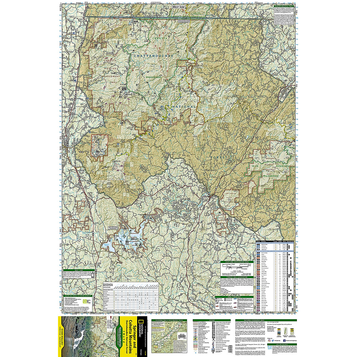 Springer and Cohutta Mountains Map [Chattahoochee National Forest] (National Geographic Trails Illustrated Map, 777)