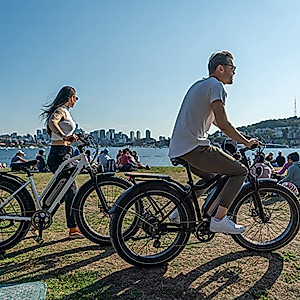 Himiway Cruiser Step-Thru Electric Bike for Adults, 60Miles Range 48V 17.5Ah Battery 750W Motor 26" x 4" Fat Tire Electric Bike, 25MPH E Bike Adults 350LBS Payload, Shimano 7 Speed, UL Certified