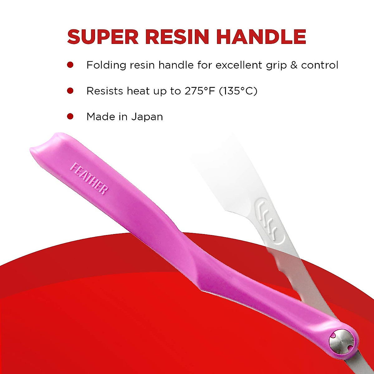 Feather Artist Club Wine SS Folding Handle Razor