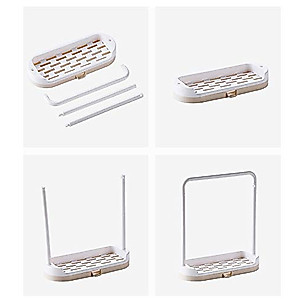 Feel Soon Retail Dishcloth Holder Sponge Holder Stand Rack (Beige)