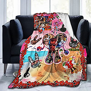 PAPFESPY Bad Blankets Bunny Blanket for Aldult Animes DIY Blanket Throw Blankets, Flannel Fleece Blankets and Throws for Sofa, Queen Size Air Conditioning Blankets 50"x40"