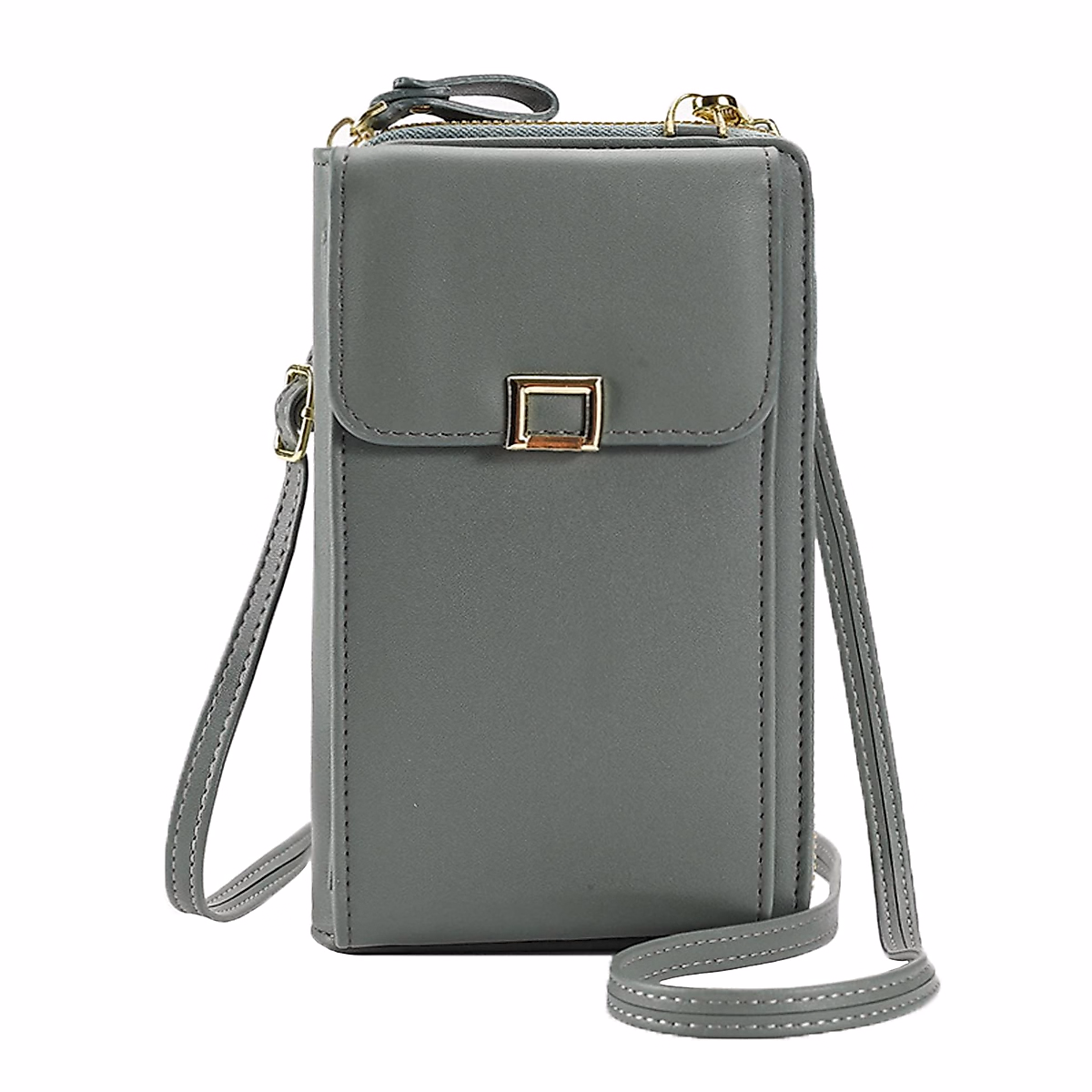 PORT&LOTUS Small Crossbody Bags for Women Cell Phone Purse Ladies Clutch Wallet Women's Crossbody Handbags PU Leather Mini Shoulder Bags Card Holder Green 3