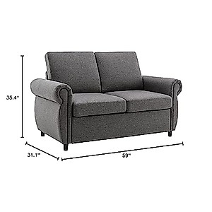 Merax Sleeper Couch Small Sofa for Living Room or Bedroom Including Pull Out Bed