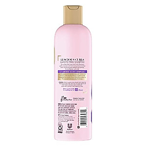Suave Pink Luscious Curls Shampoo for Defining Curly Hair with Amino Acid Complex 16.5 oz