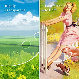 Paint Pallet Paint Palette, Large Acrylic Paint Palette, Upgrade Big Size Acrylic Palette 15 X 11 Inches Oval, Easy Clean Transparent Non-Stick Painting Palette