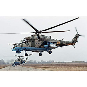 Mil Mi 24 Hind D/E Russian Helicopter Model Kit Scale 1:72 - Attack Gunship Mi24 Crocodile Building Kits 1/72 Assembly Instructions in Russian Language