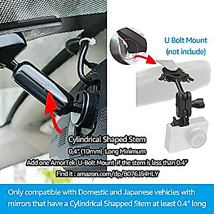 Dash Cam Mirror Mount Kit for Rexing V1,Falcon F170,Z-Edge,Old Shark,YI,Kdlinks X1,VANTRUE and Most Dash Camera and Car Camera