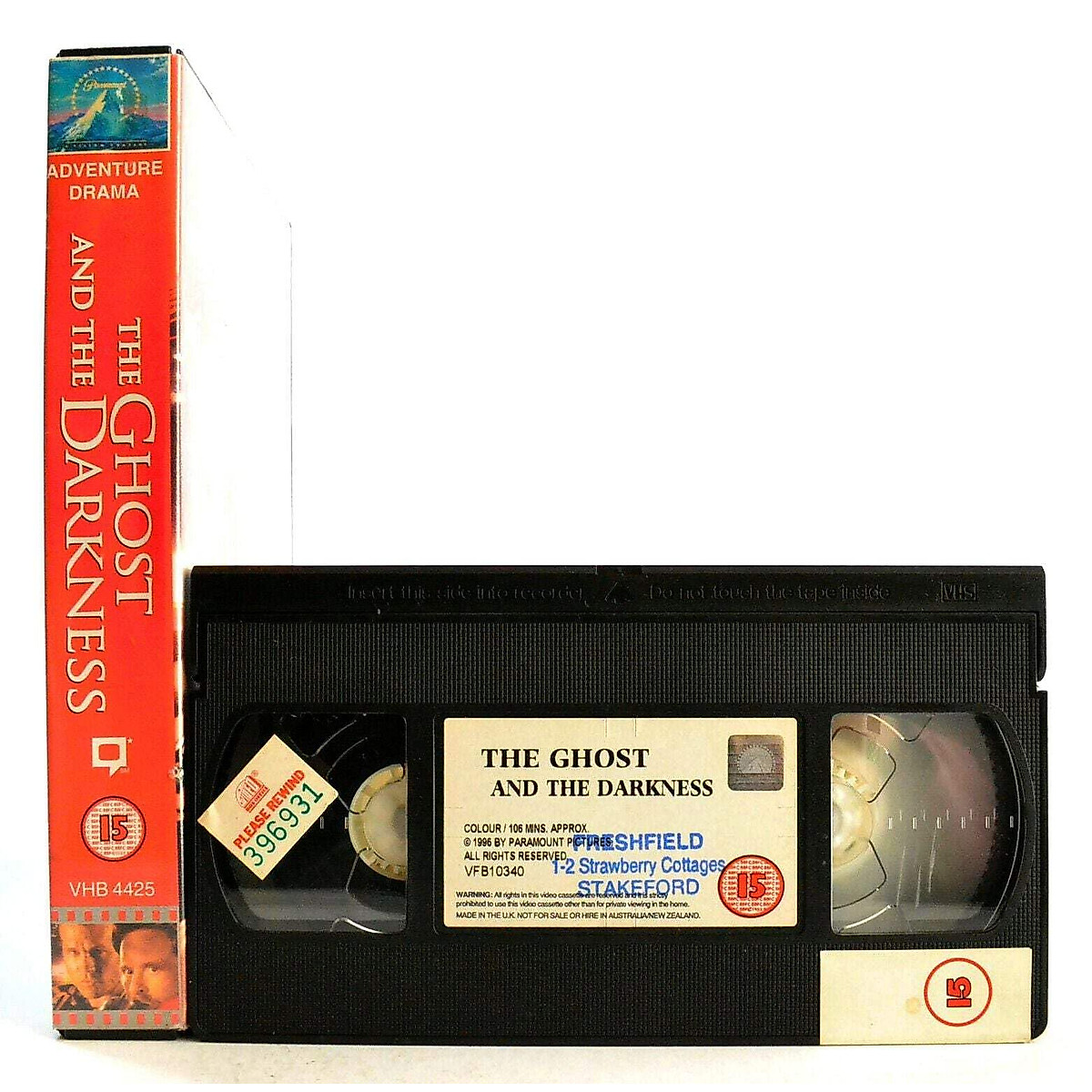 The Ghost And The Darkness: Historical Adventure - Large Box - Ex-Rental - VHS