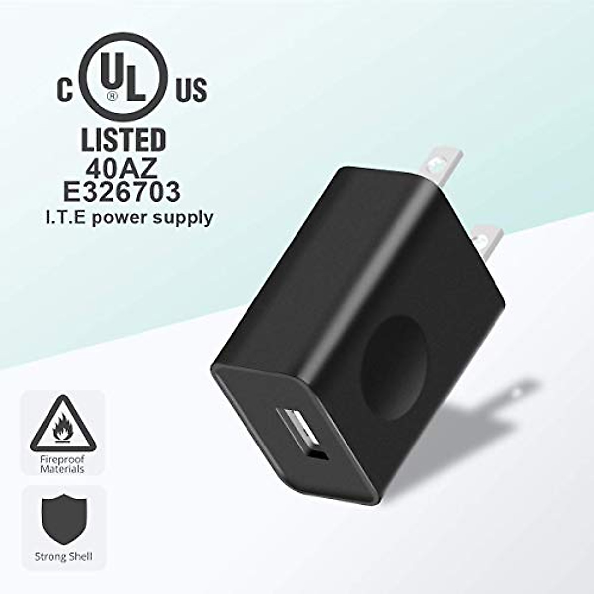 USB Wall Charger, FONKEN 5V 2A Power Adapter Universal Travel Charger USB Plug Cell Phone Charger Block Cube Compatible with iPhone, iPad, Google Nexus, Samsung, LG, HTC, Moto and More