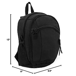 Everest Deluxe Small Backpack, Black, One Size
