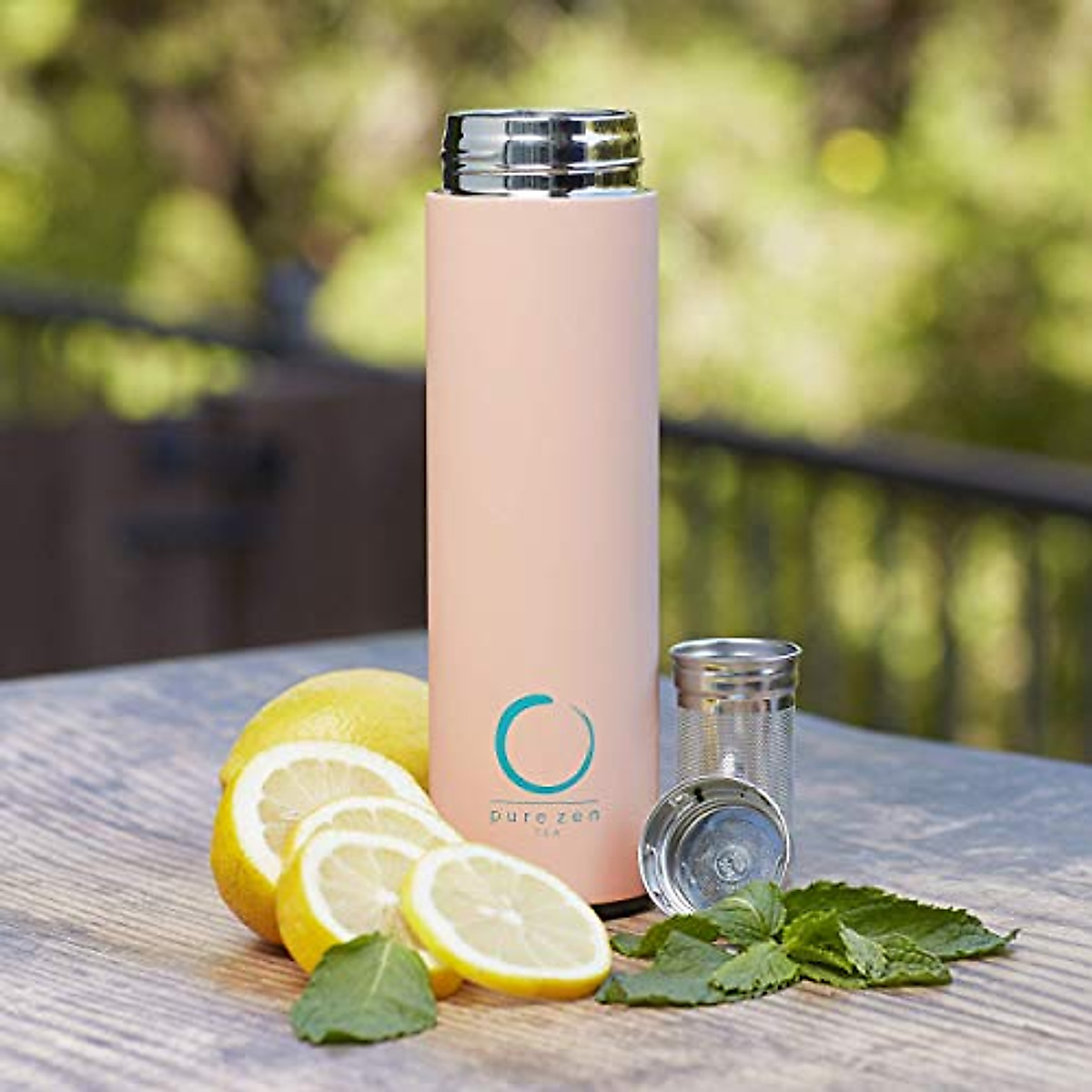 Pure Zen Tea 3 Thermos with Infuser - Blue, Black and Pink - 15 oz