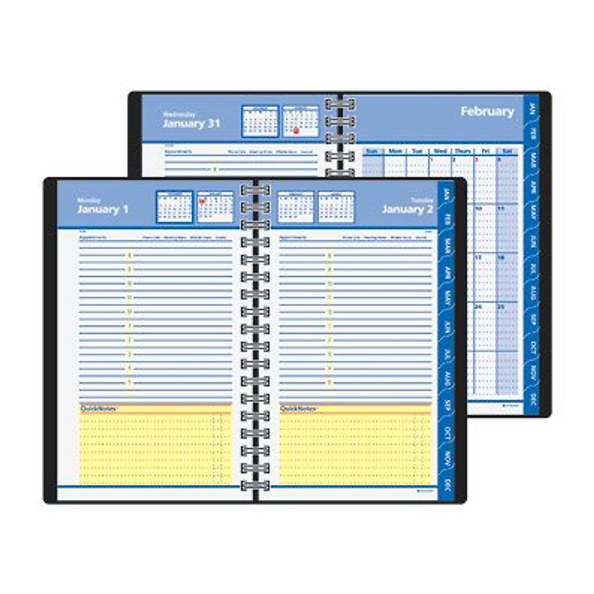 AT-A-GLANCE QuickNotes, Recycled Daily/Monthly Appointment Book, 5 x 8 Inches, Black, 2013 (76-04-05)